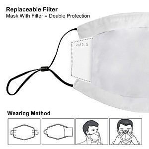 Mask Breathable Neck Gaiter Reusable Face Decor Cover Balaclava for Men and Women