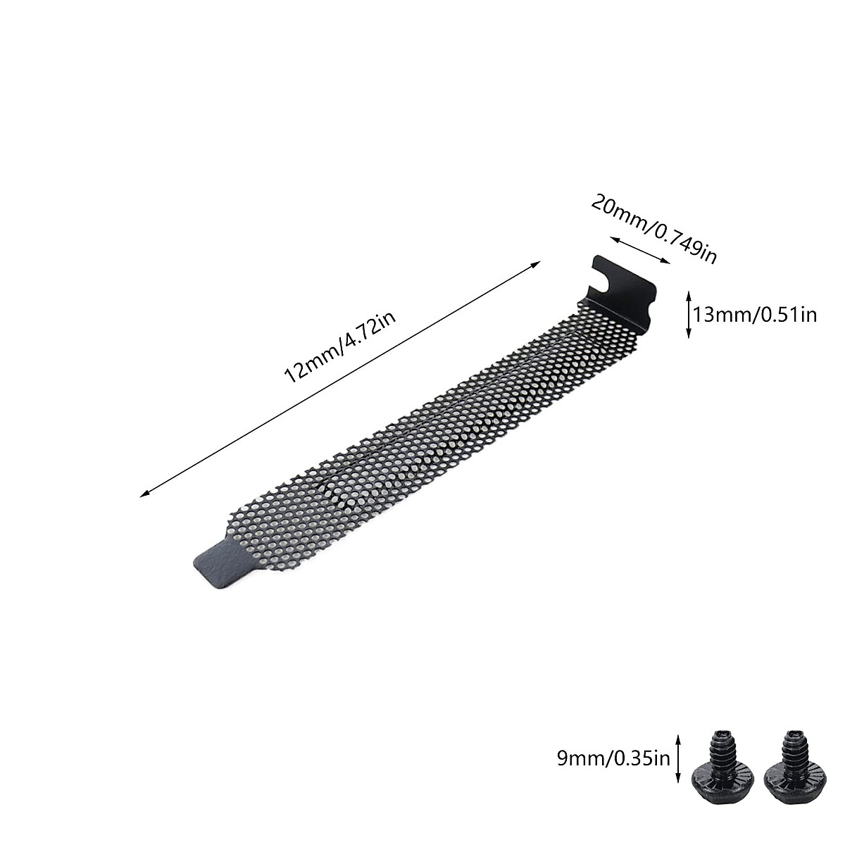 Pastlla 10pcs PCI Slot Cover Dust Filter Blanking Plate Vented Slot for PC Computer Case Cooling Fan Dust Filter Blanking Plate