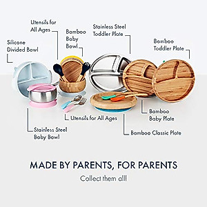 Avanchy® Bamboo Baby Bowls MINI Prep Bowl Set for Babies Kids Toddler for Feeding Food 4 oz, 2 Pack