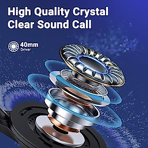 Headset with Microphone for PC, USB Computer Headsets AI-Powered Environmental Noise Cancelling Headphone with Busylight, Mic Mute Boom & Volume Control, Wired Over-Ear Headset for Laptop/Work/Office