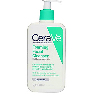Cerave Facial Foaming Cleanser 12 Ounce Pump (355ml) (2 Pack)