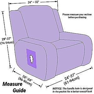 ZNSAYOTX Stretch Velvet Recliner Covers 4-Pieces, Thicker Soft Plush Recliner Chair Slipcover with Side Pockets, Washable Luxury Dog Cat Pets Proof Reclining Protector (Recliner, Dark Coffee)