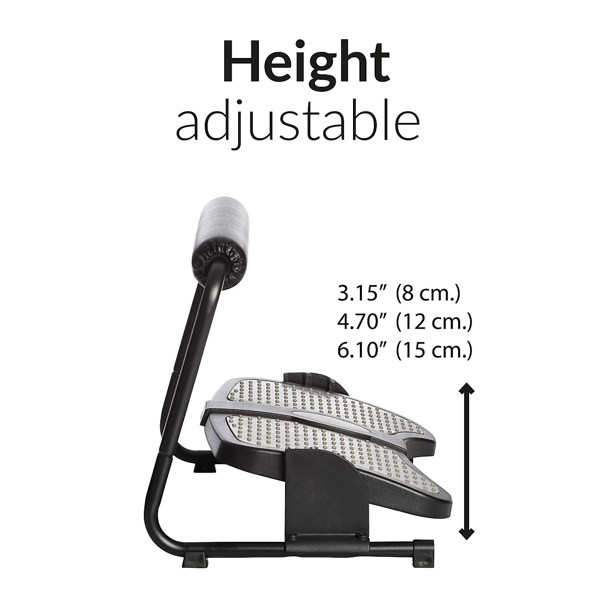 SUN-FLEX Ergonomic Height Angle Adjustable Footrest Under Desk for Sitting and Standing,Intuitive Foot Stool and Leg Support for Standing Desk (Black)