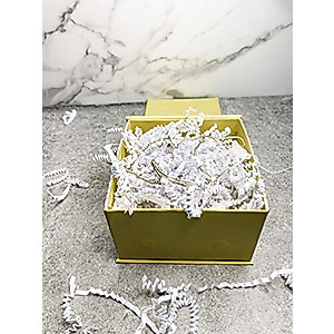 Paper Shred – Crinkle Paper for Packaging, Sensory Activities, Gift Baskets, Table Décor – Crinkle Paper Filler 1/2 LB – Crinkle Cut Paper – H & R Supplies (White)
