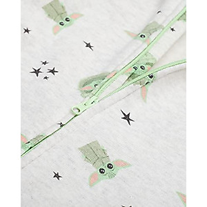 Star Wars Baby Yoda New Born Infant Boys' Long Sleeve Fleece Hooded Romper Bodysuit Printed 24 Months