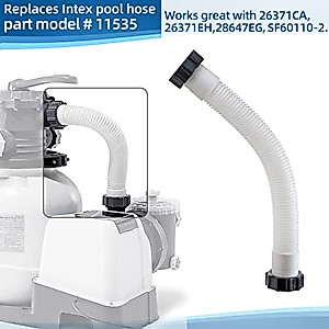 Pool Sand Filter Pump Hose - 11535 Interconnecting Hose Replacement for Intex 16 Inch Sand Filter Pumps & Saltwater Systems