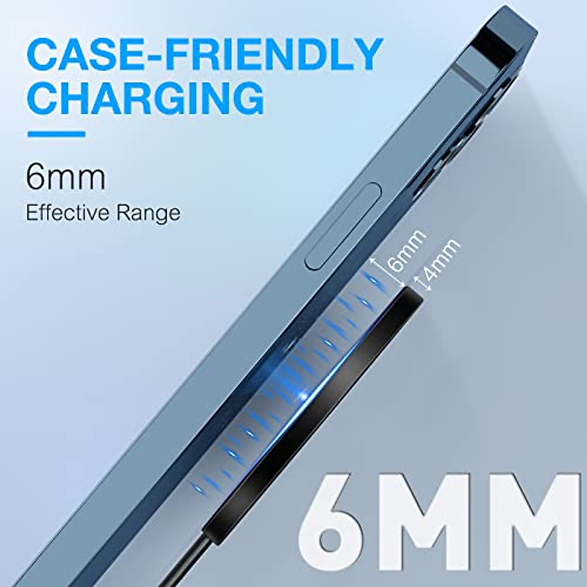 YKZ Magnetic Wireless Charger, Thinner & Lighter Wireless Charging Pad, 15W Fast Mag Charger for iPhone 13/13 Pro/13 Pro Max/13 mini/12/12 Pro/12 Pro Max /12 Mini AirPods Pro (No AC Adapter)