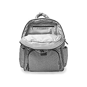 7AM Voyage Diaper Bag Backpack - Large & Compact Laptop Bag for Men & Women, Multifunctional Waterproof Laptop Backpack with Adjustable Shoulder Straps | Travel Organizer (Heather Grey)