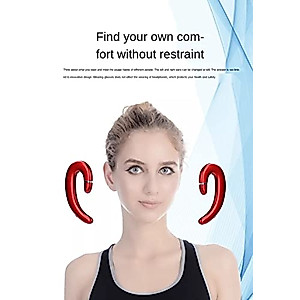 Bone Conduction Ear Hook Comfort Wear with Microphone Lightweight Compatible with iPhone & Android. Grey