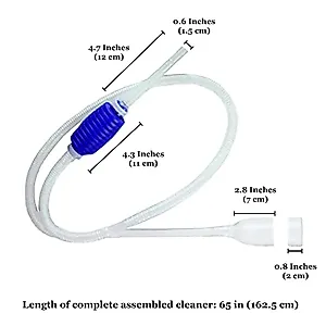 JOR Aquarium Siphon, Fish Tank Gravel Cleaner Kit, for Small Fish Tanks and Aquarium, 65-inches