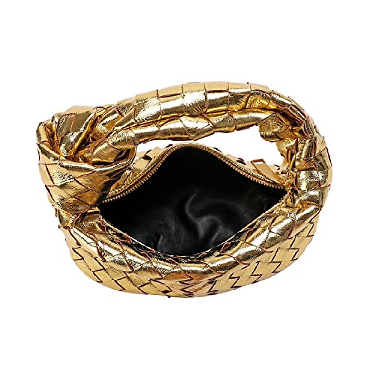 EvaLuLu Genuine Leather Women Handbag FursTote Bag (Gold/Leather)