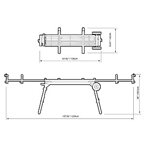 ToughBuilt - Miter Saw Stand Universal Tool Mounts (124 In)