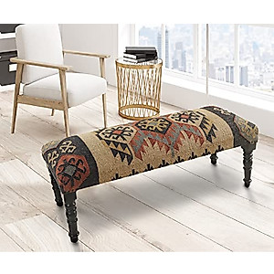 LR Home Southwestern Indoor Bench, 3'11" X 1'4", Multi