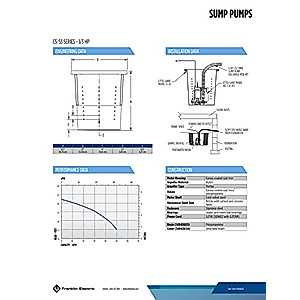 Little Giant CS-SS 115-Volt, 1/3 HP, 3000 GPH Pre-Packaged Automatic Crawl Space Sump System with 20-Ft. Cord, Blue/Black, 14940655
