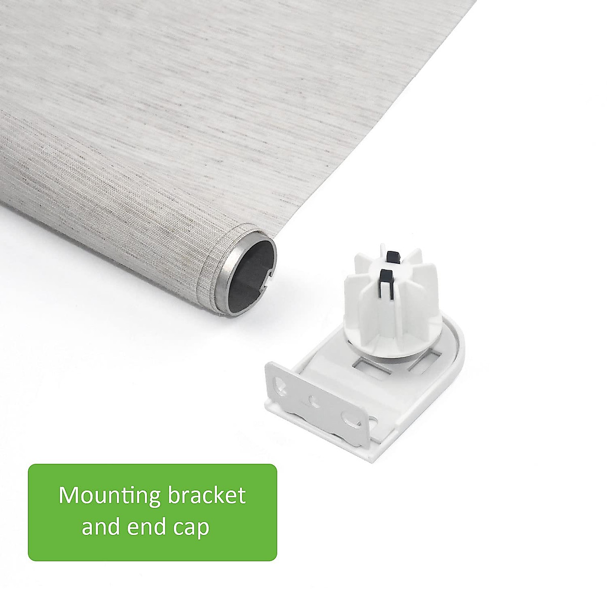 Rollerhouses Roller Shade Brackets with Mechanism Roller Shade Clutch+Skyline Mounting Brackets + End Plug for 1 1/4" Tube, White