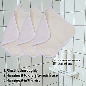 PPHAO BASIC - Soft Weave Washcloth for Face - Face Washcloths - Exfoliating Washcloths for Dead Skin - Exfoliating Towel Pack - Bulk - Washcloths Scrubber for Body and Face - Towel - 6 Pack