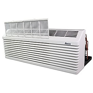AMANA PTAC 12,000 BTU Air Conditioner Heat Pump PTH123K35AXXX with 3.5 kW Heater 20 Amp plug, White