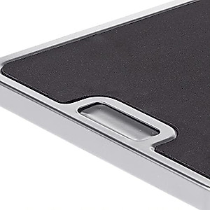 Nifty Medium Appliance Rolling Tray - Silver, Home Kitchen Counter Organizer, Integrated Rolling System, Non-Slip Pad Top for Coffee Maker, Stand Mixer, Blender, Toaster