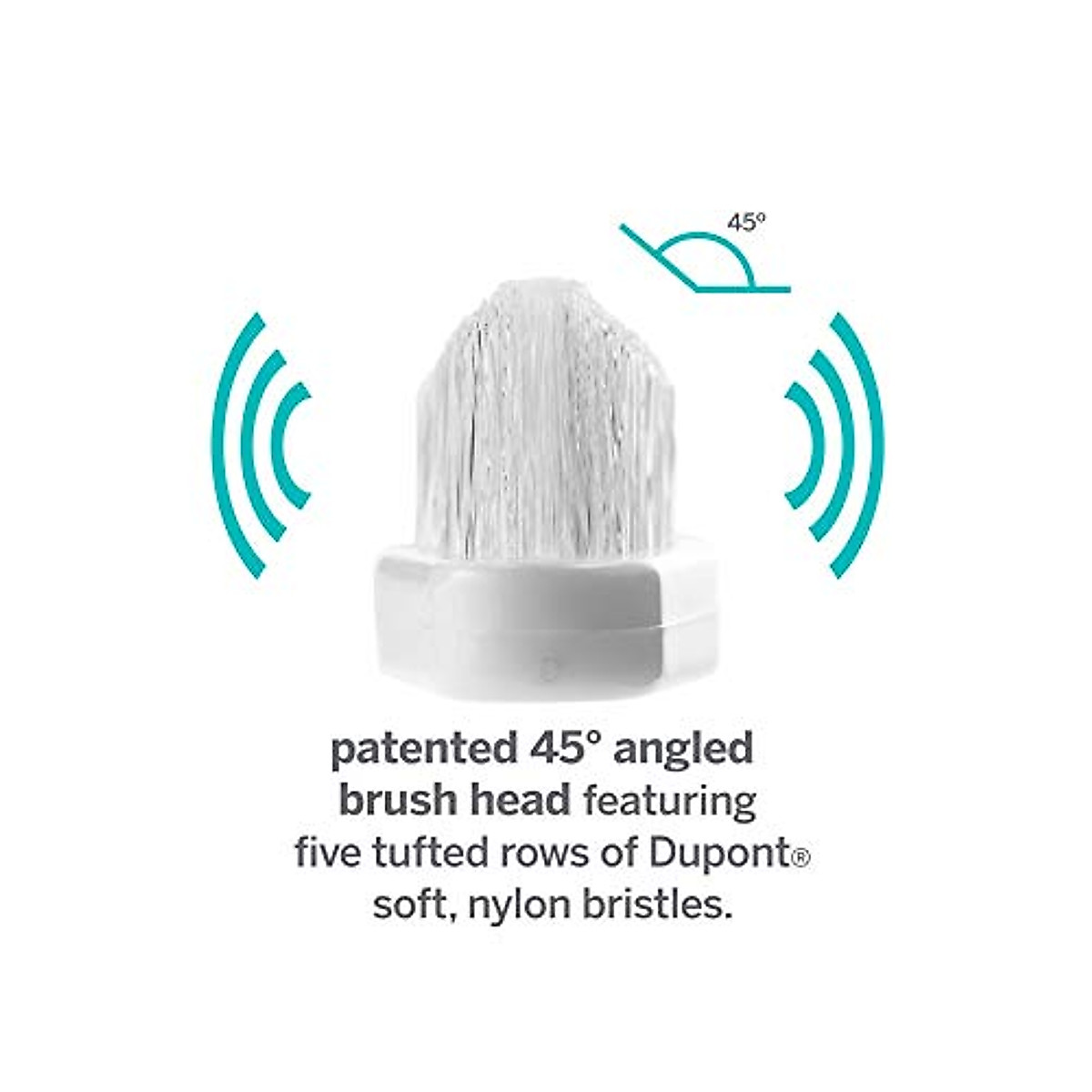 Supersmile Series II LS45 Replacement Brush Heads for Sonic Pulse Toothbrush - Patented 45° Soft Bristles Deliver Professional Teeth Cleaning - No Sensitivity (White, 2 Count)