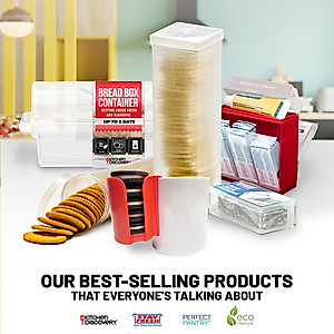 Stay Fresh Sugar Storage Container – Kitchen Discovery – Snap Close Sugar Canister Keeps Granules Fresh, Pourable and Spillproof for Optimal Sugar Storage