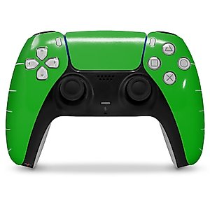 WraptorSkinz Skin Wrap compatible with Sony PS5 DualSense Controller Solids Collection Green (CONTROLLER NOT INCLUDED)