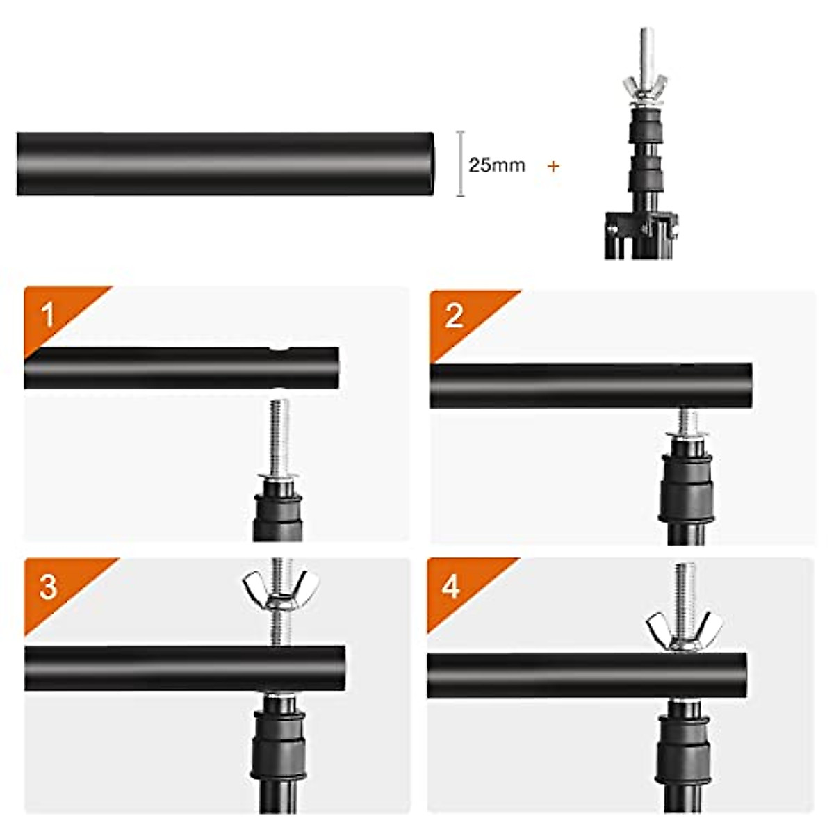 Yesker Photo Video Studio 10ft Adjustable Backdrop Stand, Background Support System Kit with Carry Bag for Photography Studio Parties Wedding