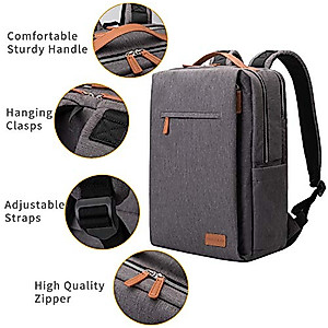 NOBLEMAN Backpack For man and women, Travel Bag Business Computer Backpacks Laptop Backpack, Waterproof School Backpack, Daypack, USB (Gray) with Organizer case bag