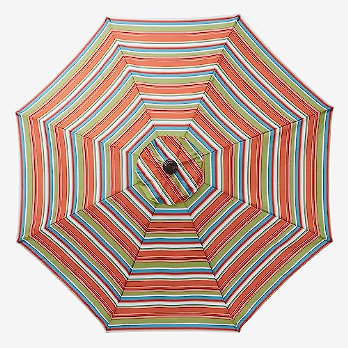BrylaneHome 9' Tilt-And-Crank Umbrella 9 Foot Heavy Duty Fade-Resistant Tilting Shade, Covert Breeze Multicolored