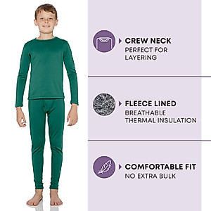 Rocky Thermal Underwear For Boys (Long Johns Thermal Set) Shirt & Pants, Base Layer w/Leggings/Bottoms Ski/Extreme Cold (Jade - X-Small)