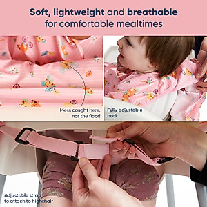 BIBaDO - Short Sleeve Baby Bibs - Babies & Toddlers 6-36 Months - Coverall Baby Led Weaning Bib - Easy Wipe, Soft, Waterproof