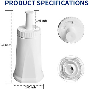 LADYSON 4 Pack Water Filter for Breville Claro Swiss - Oracle, Barista Touch Filters Bambino Espresso Coffee Machine Replacement Compare to Part #BES008WHT0NUC1