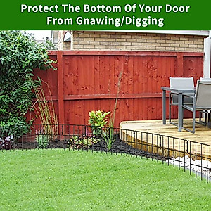 Garden Fencing Animal Barrier, GDUNDUN Outdoor Bright Light Rustproof Steel Animal Barrier Fence No Dig, Multi-Purpose, Suitable for Garden, Yard, Orchard, Farm, DIY The Shape You Want (12 Pack)