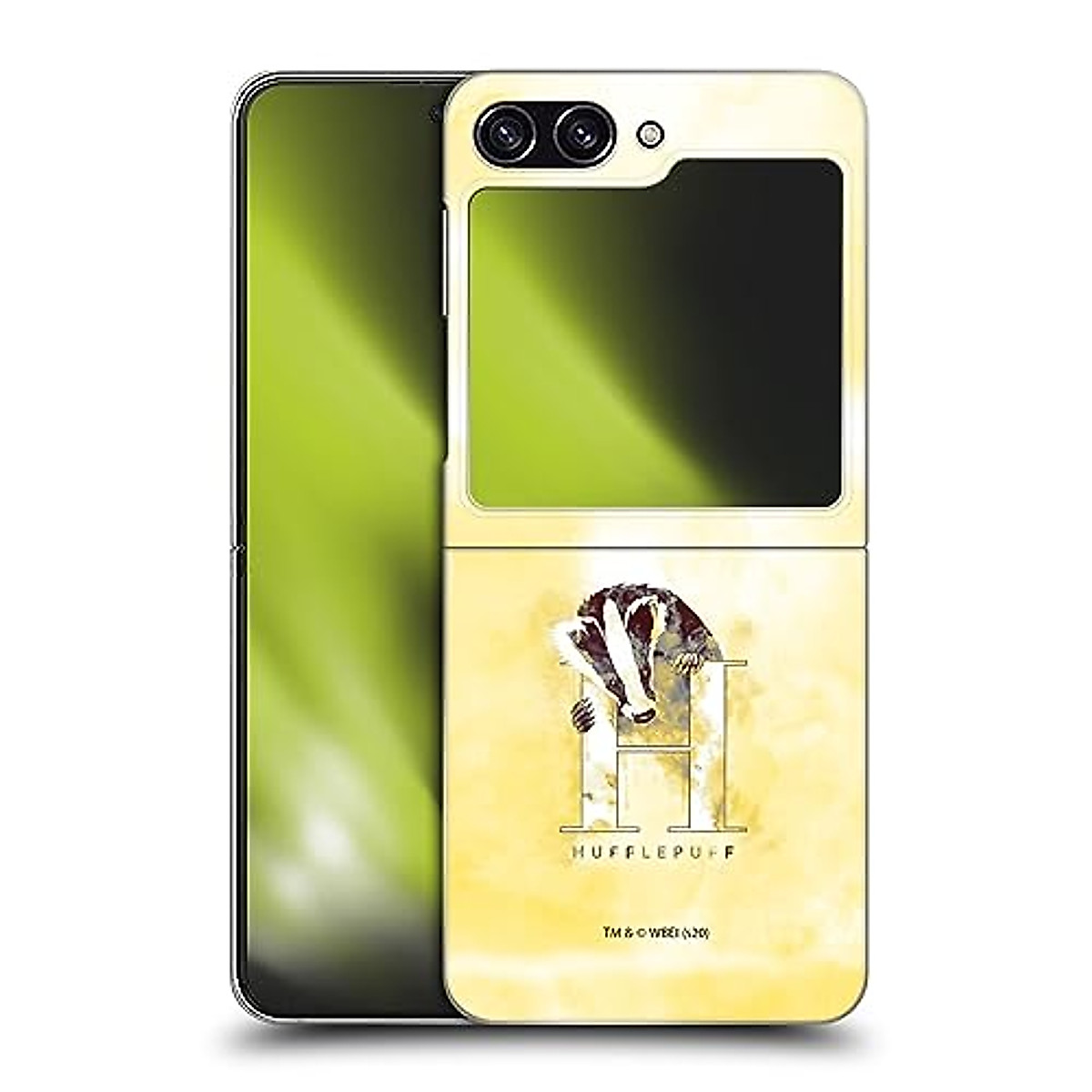 Head Case Designs Officially Licensed Harry Potter Hufflepuff Deathly Hallows XVI Hard Back Case Compatible with Samsung Galaxy Z Flip5