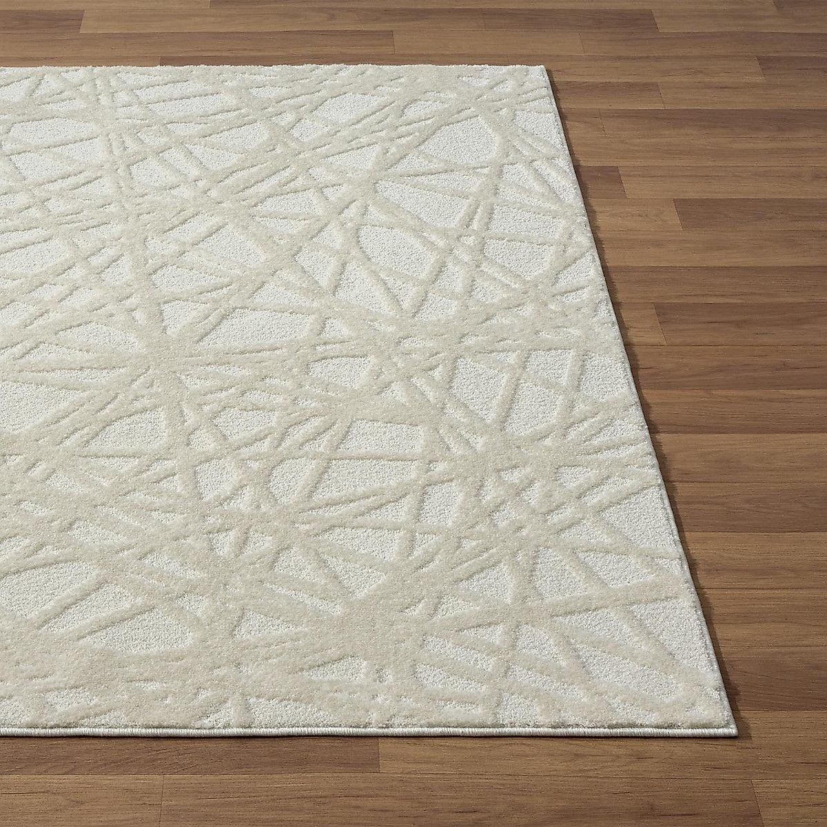 LUXE WEAVERS Jasper Collection 689 Cream 8x10 Modern Abstract Area Rug