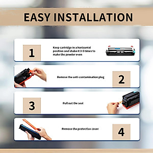 XJI 067 LBP632Cdw MF656Cdw Compatible Toner Cartridges Replacement for Canon 067 067H, for Color imageCLASS LBP633Cdw MF653Cdw Laser Printer Ink(4 Pack, Black Cyan Magenta Yellow)