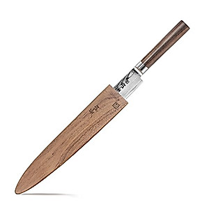 Cangshan J Series 62786 X-7 Steel Sashimi Chef Knife With Walnut Sheath, 10-Inch