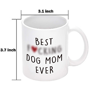 Cabtnca Best Dog Mom Ever Mug, Mothers Day Gifts for Mom from Daughter Son, Birthday Gift for Mom, Funny Coffee Mug for Mom, Novelty Gifts for Dog Lovers Dog Mom, Mom Mug 11Oz