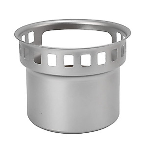 Alcohol Stove, Portable Aluminium Alloy Spirit Burner Easy to Hollow Bracket Sealing Ring with Storage Bag for Teapots(Grey)