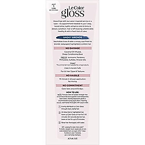 L'Oreal Paris Le Color Gloss One Step In-Shower Toning Hair Gloss, Neutralizes Brass, Conditions & Boosts Shine, Smoky Bronde, 4 Ounce