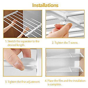 BEMAXYE School Locker Shelf Organizer - Adjustable Separator Shelves Tension Storage Rack for Students, Office Workers, Fits Lockers from 11.8" to 15.7" W (14.2 wide)