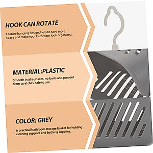 Cabilock Bathroom Hand Basket Bathroom Shower Basket Plastic Basket Organizer Hanging Storage Basket Bathroom Basket Shower Portable College Essentials Plastic Storage Basket with Handle