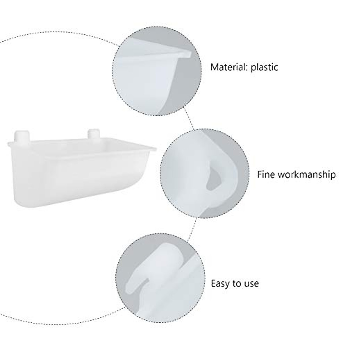 Hemoton 5PCS Bird Feeder Bird Food Feeding Cup Pet Bird Waterer Plastic Water Feeder Hanging Bowl for Poultry Parrot Pigeon Cage