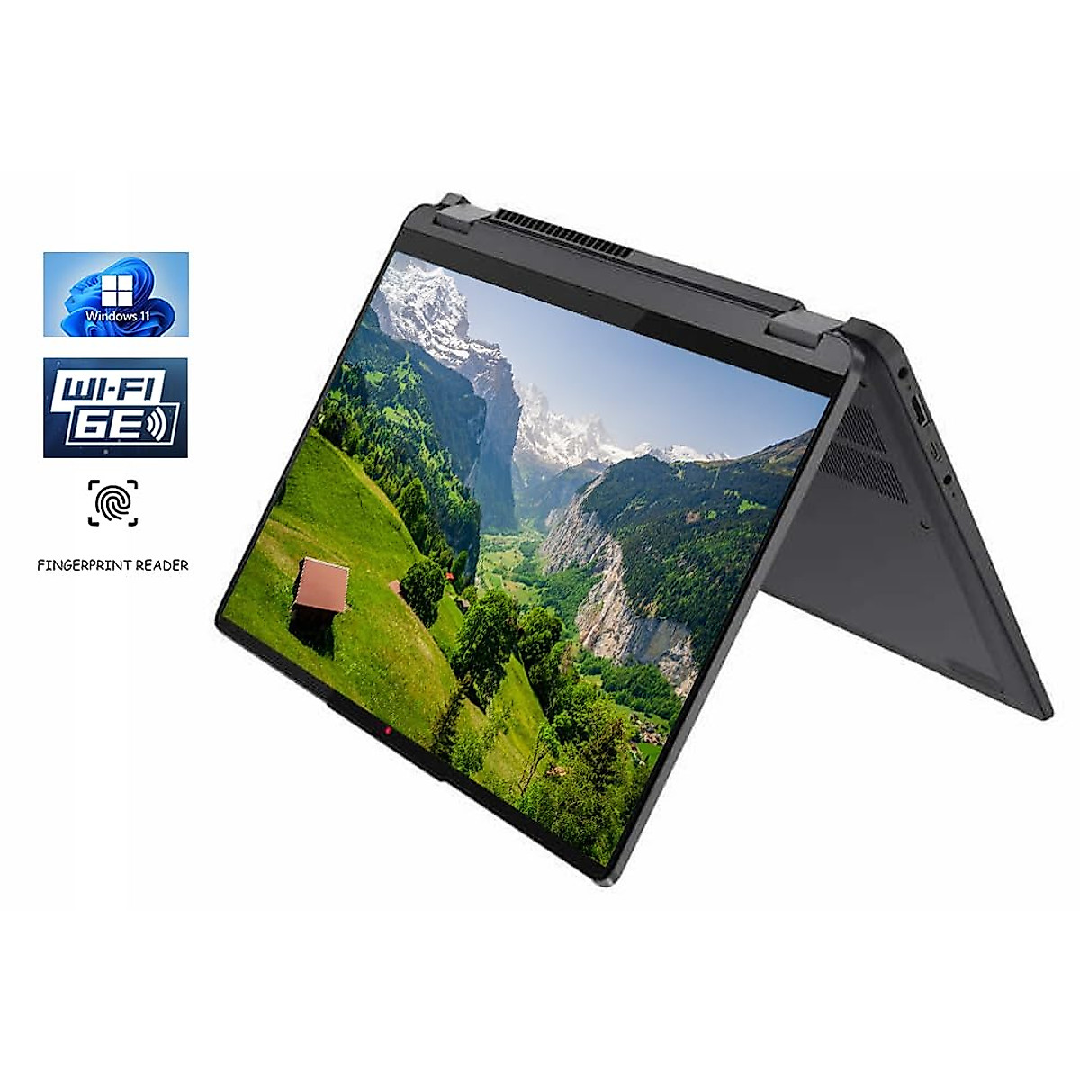 Lenovo Flex 5 14" 16:10 QHD 2-in-1 Touchscreen Laptop, AMD 8-Core R7 5700U, Wi-Fi 6, Fingerprint Reader, Backlit KB, Win11 W/Mouse Pad (16GB RAM | 512GB PCIe SSD)