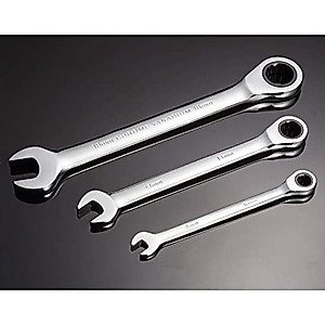 Qnkaa Ratchet Wrench Set Metric Spanner Kit 12 Piece 8-19mm, Roll Bag Packed, Perfect for Home, Bike, and Car Repair