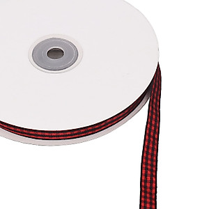 Christmas Wrapping Ribbon Festive Ornament Ribbons 50 Yards Wrapping Bands Gift Gifts Decorative Checks