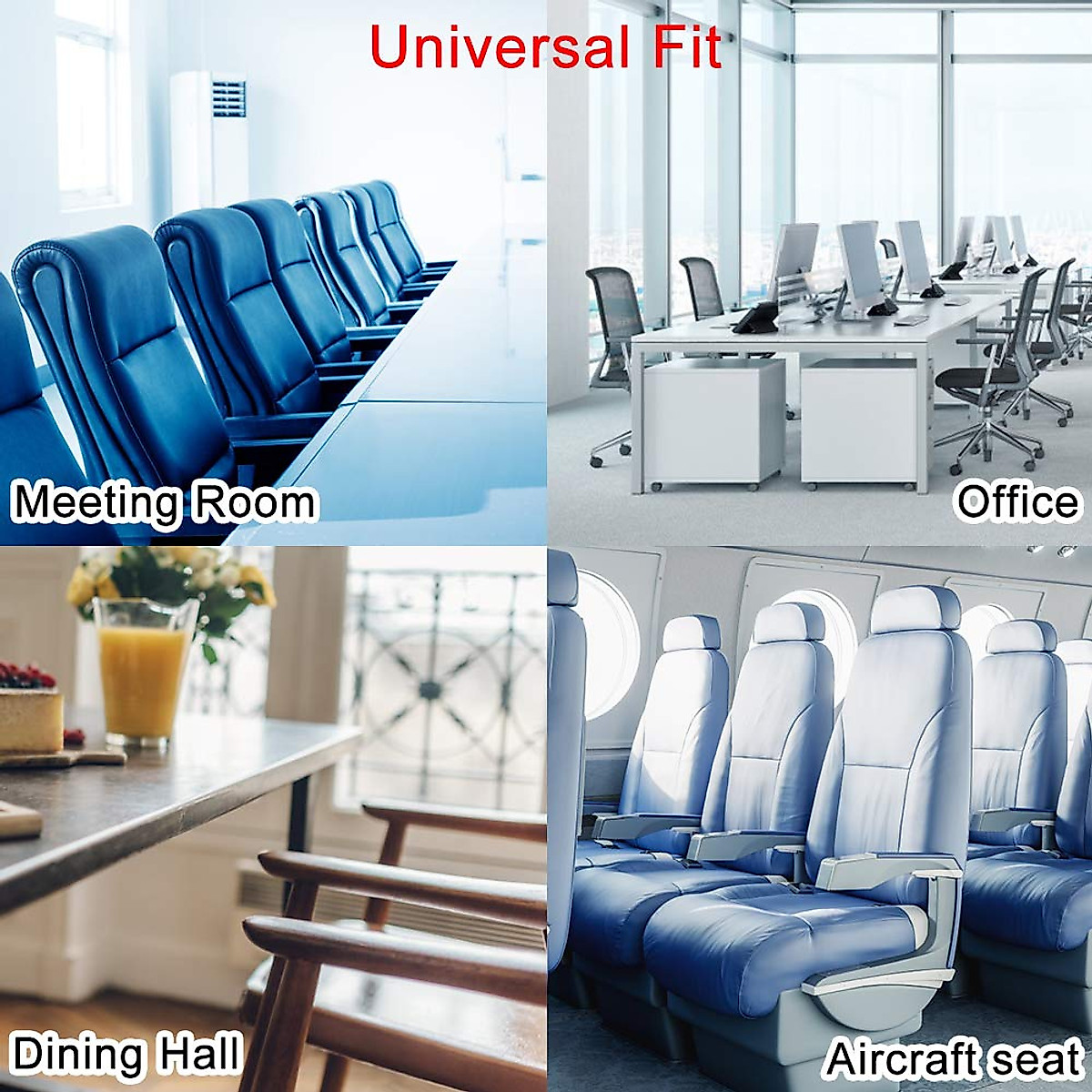 Fdit 1 Pair Removable Chair Armrest Covers Elastic Protector Office Armchair Cover (Black)