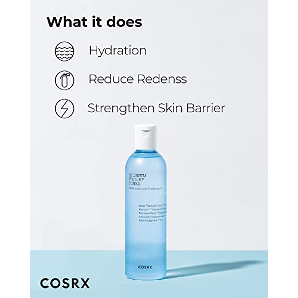 COSRX Hydrium Watery Toner, 150ml / 5.07 fl.oz | Hyaluronic Acid Moisture Toner | Korean Skin Care, Animal Testing Free, Paraben Free