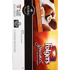 Folgers Toasty Hazelnut Flavored Coffee, 12 Keurig K-Cup Pods