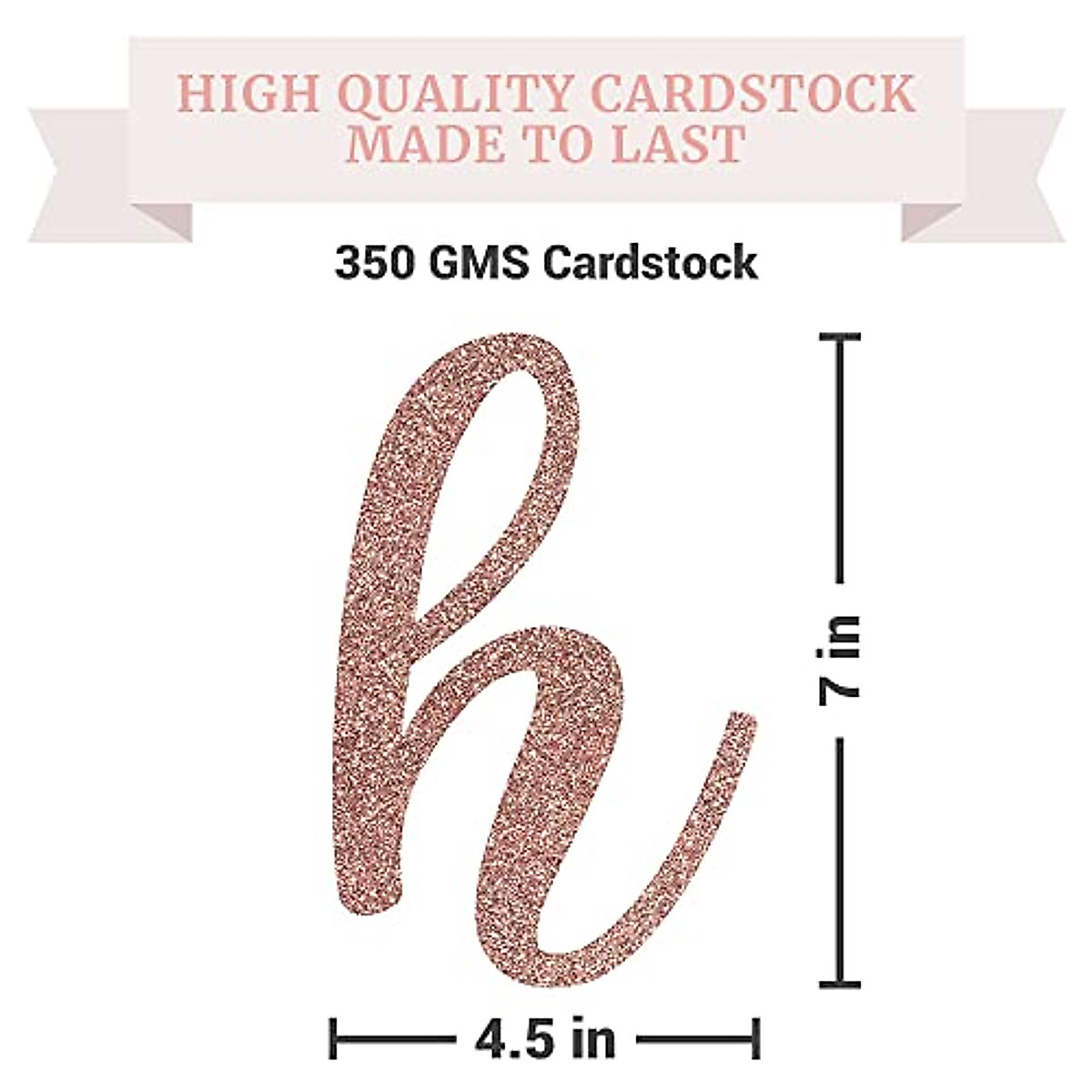 Pre-Strung Happy Birthday Banner - NO DIY - Rose Gold Glitter Birthday Banner in Script - Pre-Strung Garland on 6 ft Strands - Rose Gold Birthday Party Decorations & Decor. Did we mention no DIY?