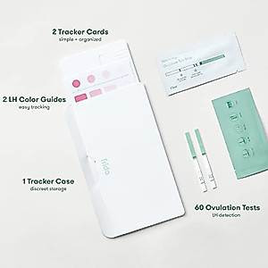 Frida Fertility Ovulation Prediction Test - Over 99% Accurate, Find Your 48 Hour Baby Making Window No App Required - 60 Strips + 5 Piece Tracking System